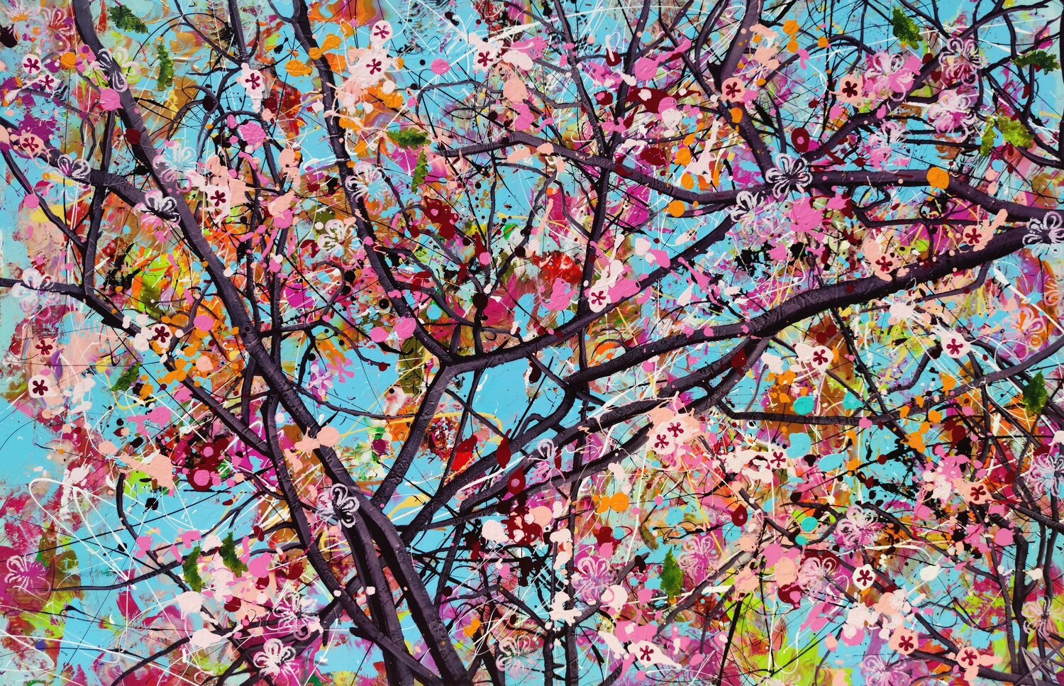 Sakura Waltz by Angie Wright (2024) : Painting Acrylic on Canvas ...