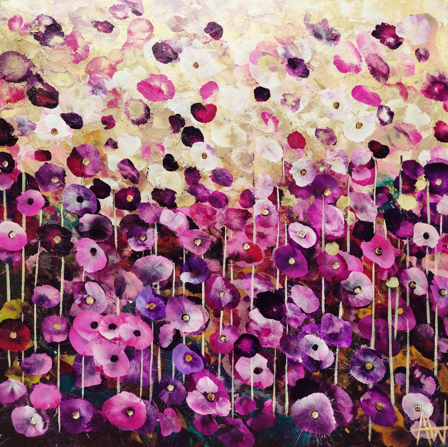 Plum Rhapsody - Abstract Floral Landscape de Angie Wright (2025 ...