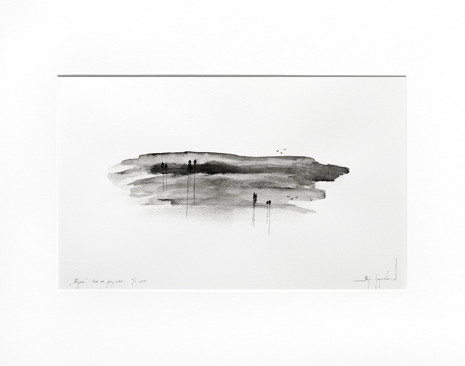 Ink on paper - Landscape n* 24 by Maja Gajewska (2021) : Work on Paper ...