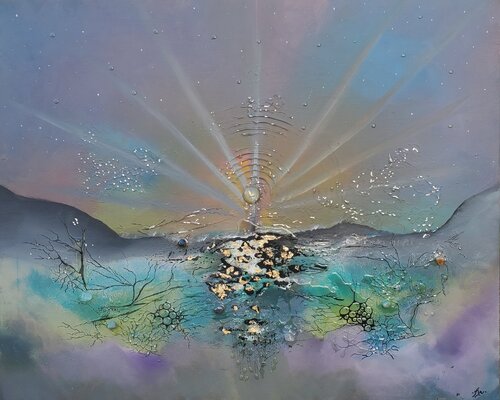 Nuit enchantée by Frédérique Chabin-Rivière (2025) : Painting Acrylic ...