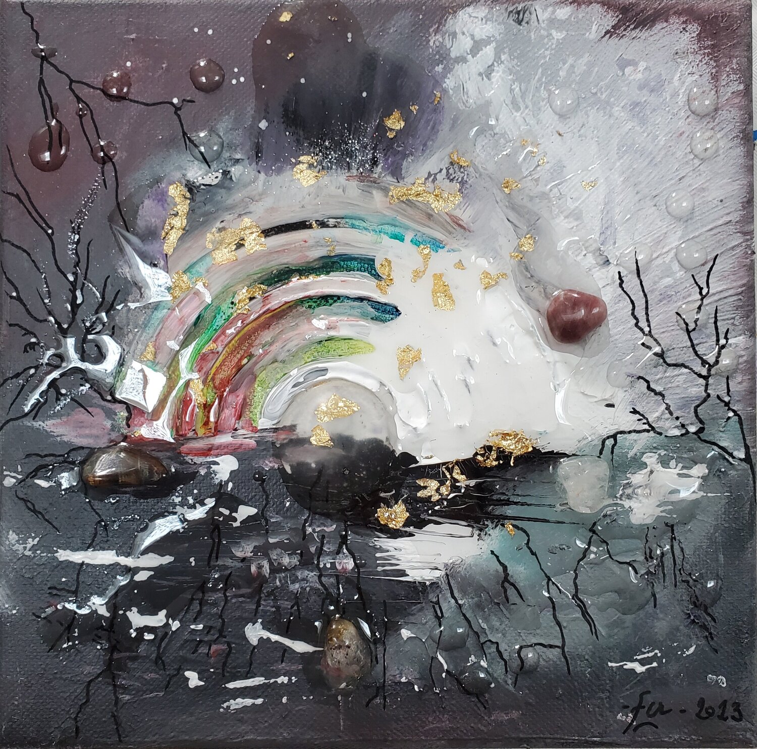 ESPOIR by Frédérique Chabin-Rivière (2023) : Painting Acrylic, Resin on ...
