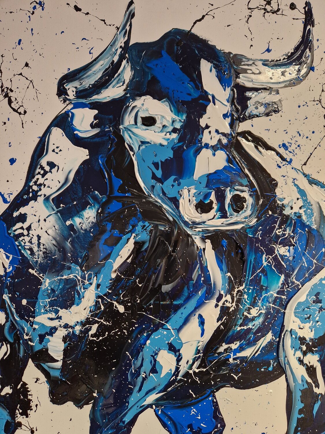 El toro von Henry Escobar (2023): Malerei Acryl, Farbspray auf Leinwand ...