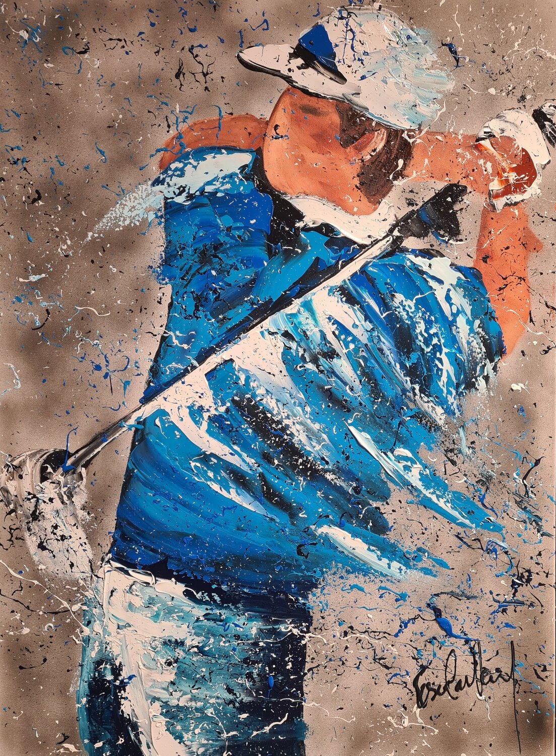 Le swing by Henry Escobar (2022) : Painting Acrylic, Spray Paint on ...