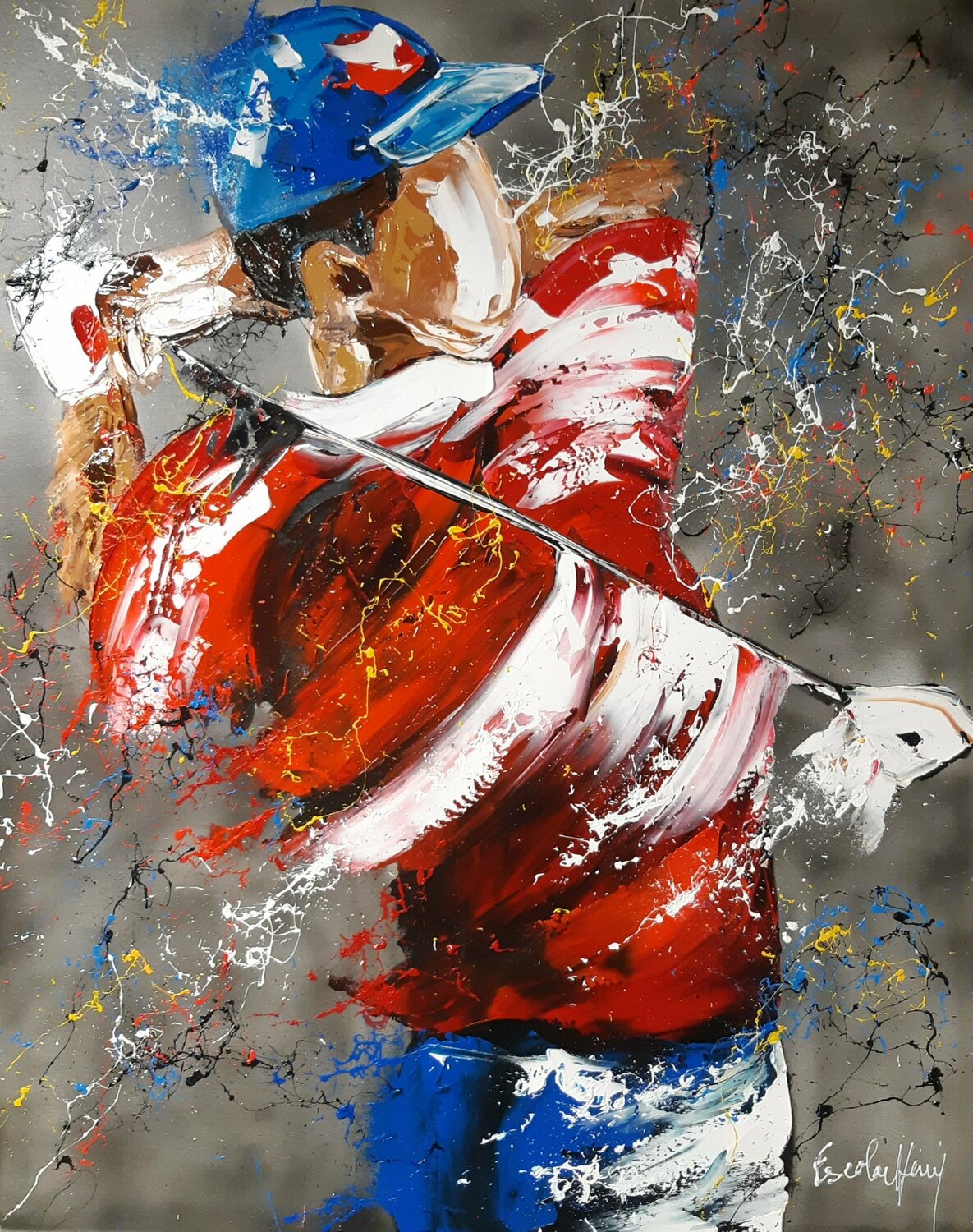 Le swing by Henry Escobar (2020) : Painting Acrylic, Spray Paint on ...