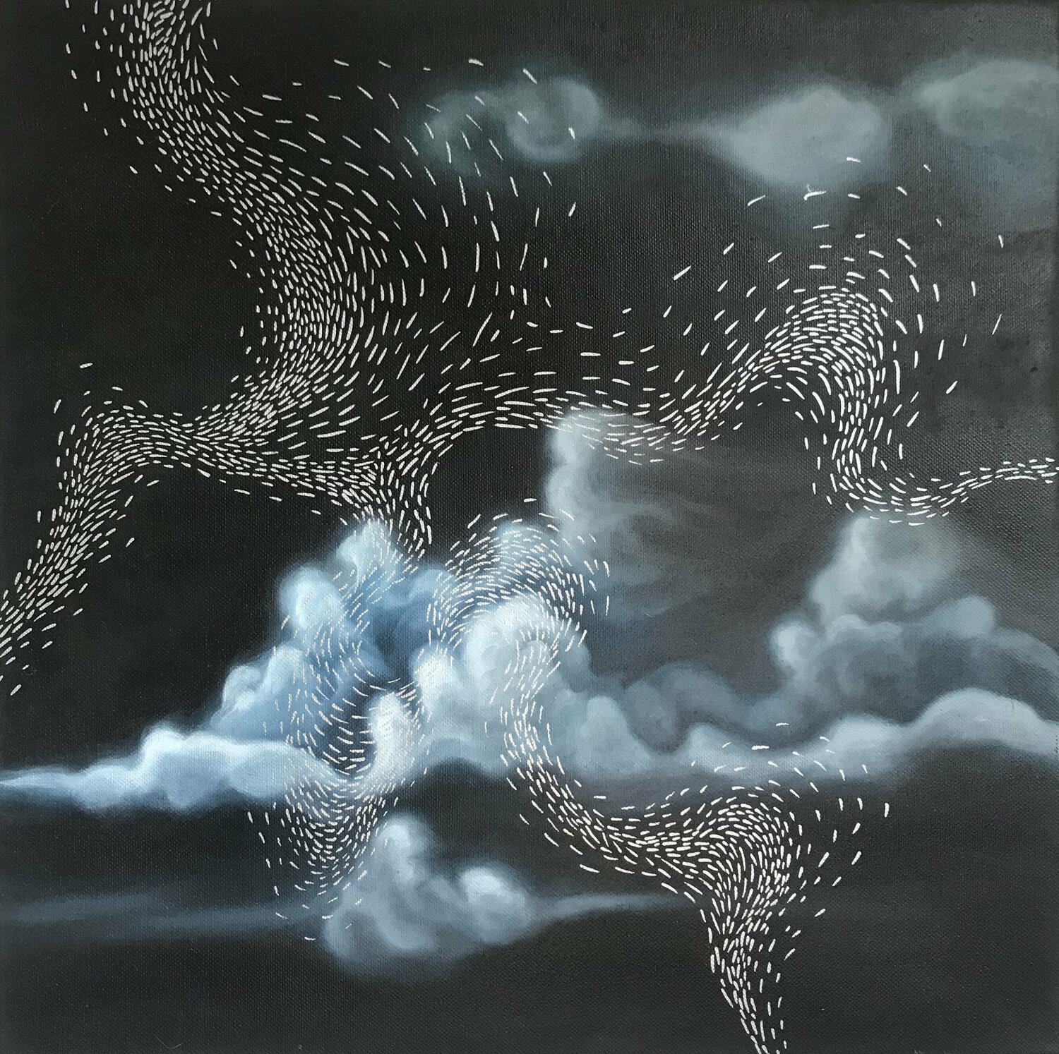 Murmuration de Diane Kazakis (2019): Pintura Óleo, Pluma en Lienzo ...