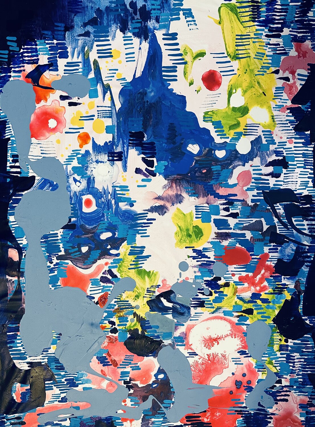 Magic Rivers Series_In Blue by Deusa Blumke (2024) : Painting Acrylic ...