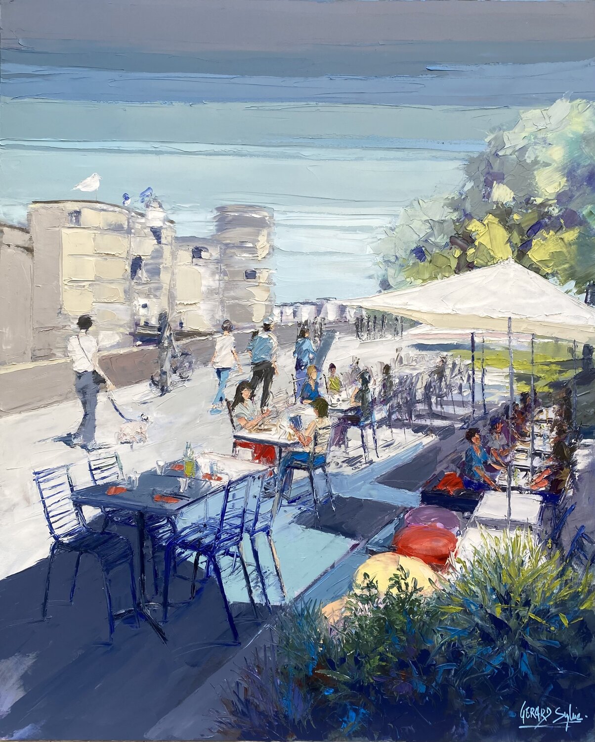 Une halte chez pont-pont? by Sylvie Gérard (2023) : Painting Oil on ...