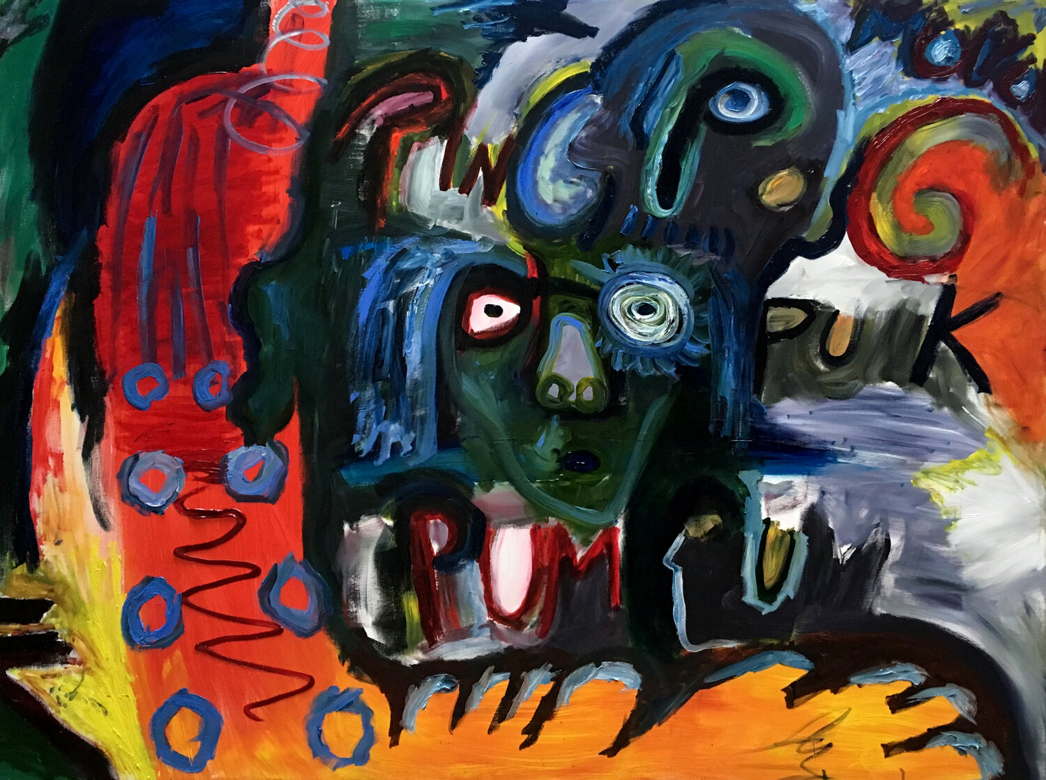 Großes Match! von Allan Paul (2019): Malerei Acryl, Öl auf Leinwand ...