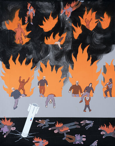 Genocide by Michał Cygan (2022) : Painting Acrylic, Oil on Canvas ...