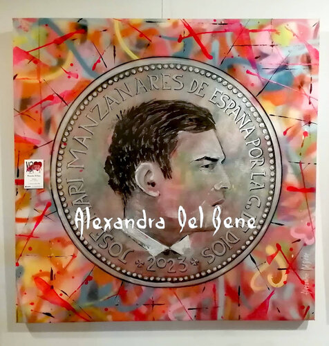 Pesos Español de Alexandra Del Bene (2023): Pintura Acrílico en Metal ...