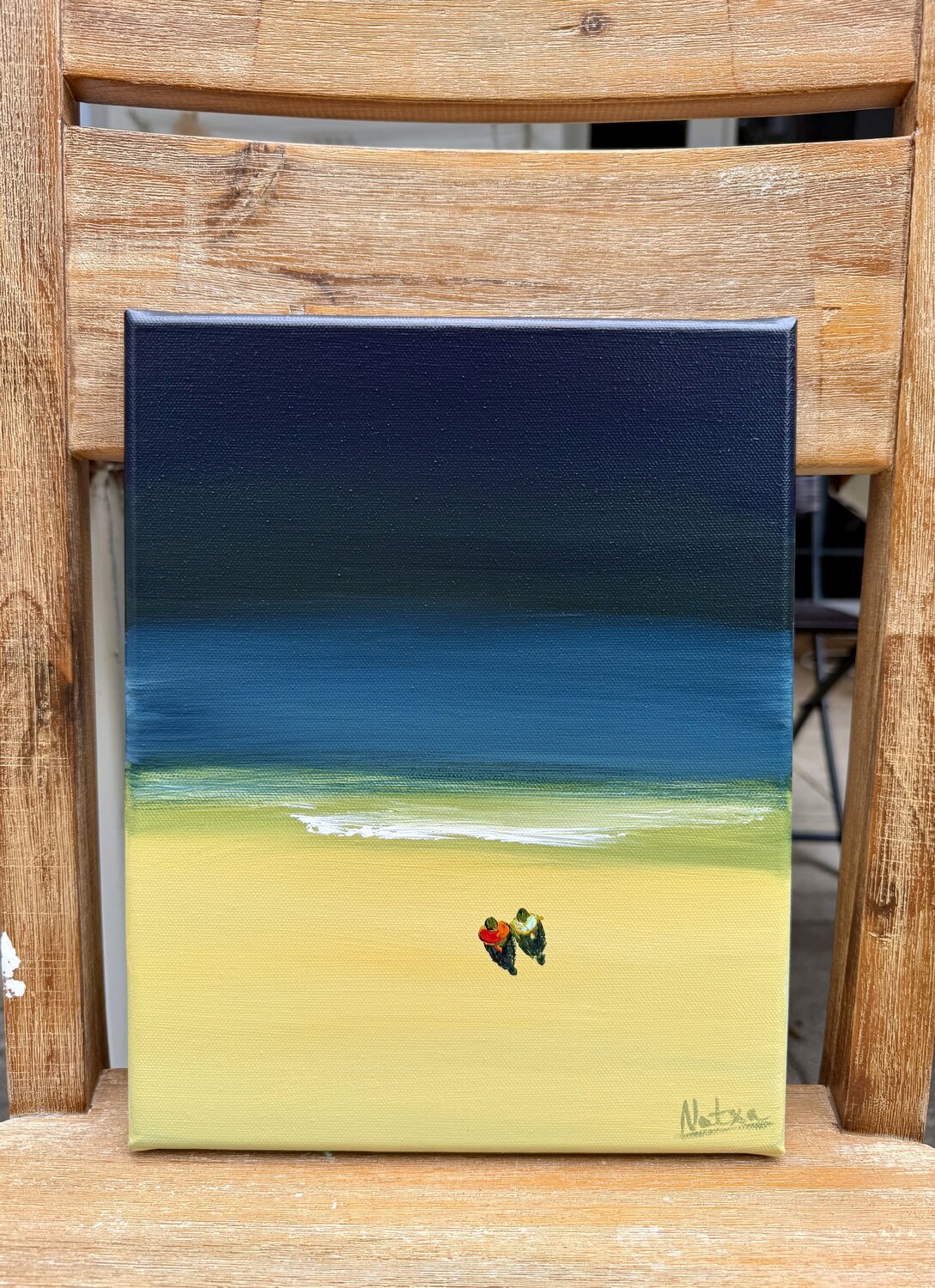 Lonely Beach by Natalia Nosek (NATXA) (2025) : Painting Acrylic on ...