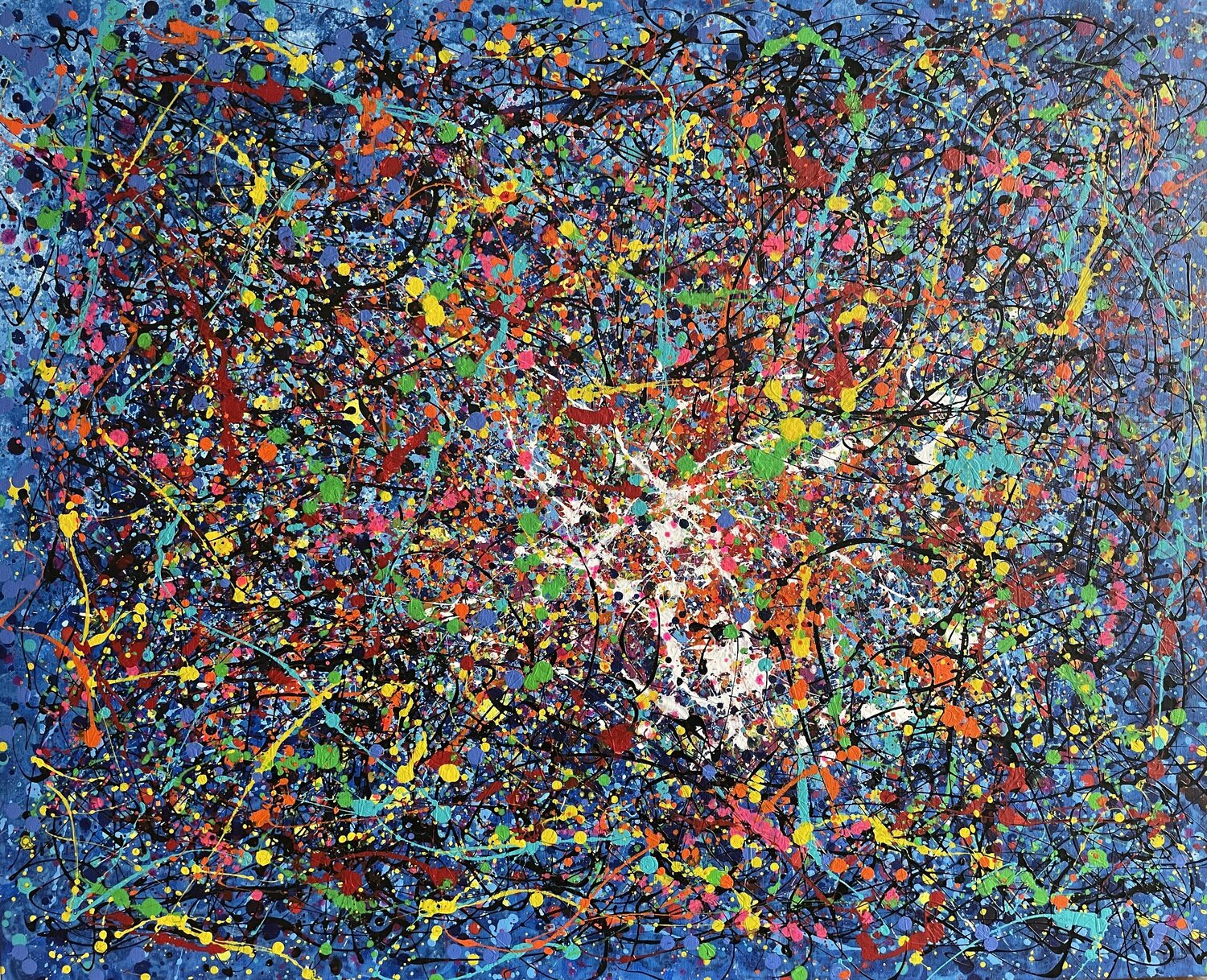 Blue Rain and Music de Juan José Garay (2025) : Peinture Acrylique ...