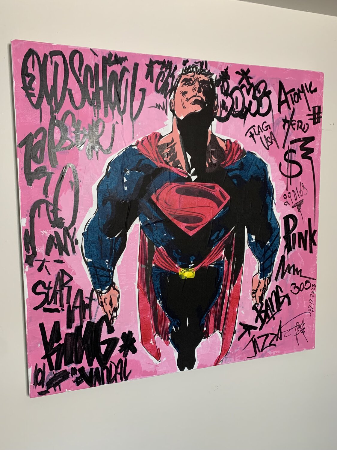 Superman Graffiti Old school by Erick Artik (2023) : Painting Acrylic ...