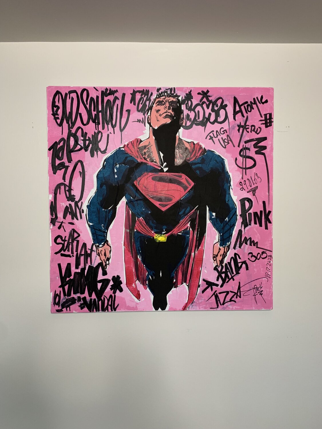 Superman Graffiti Old school by Erick Artik (2023) : Painting Acrylic ...