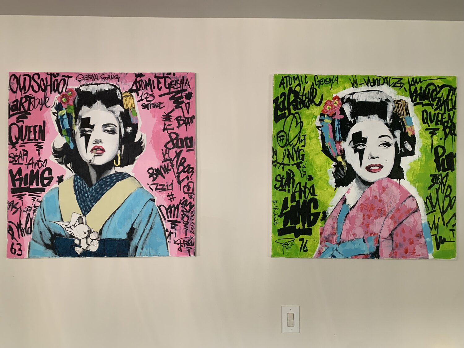 Marilyn Geisha Graffiti Pink by Erick Artik (2023) : Painting Acrylic ...
