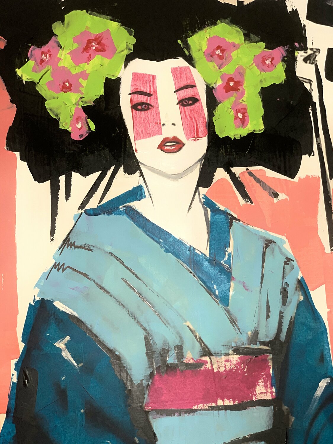 Geisha Zag by Erick Artik (2020) : Painting Acrylic, Felt on Canvas ...