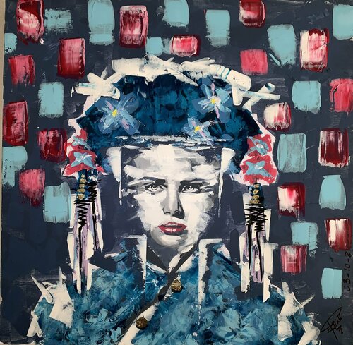 Geisha Zag by Erick Artik (2020) : Painting Acrylic, Felt on Canvas ...