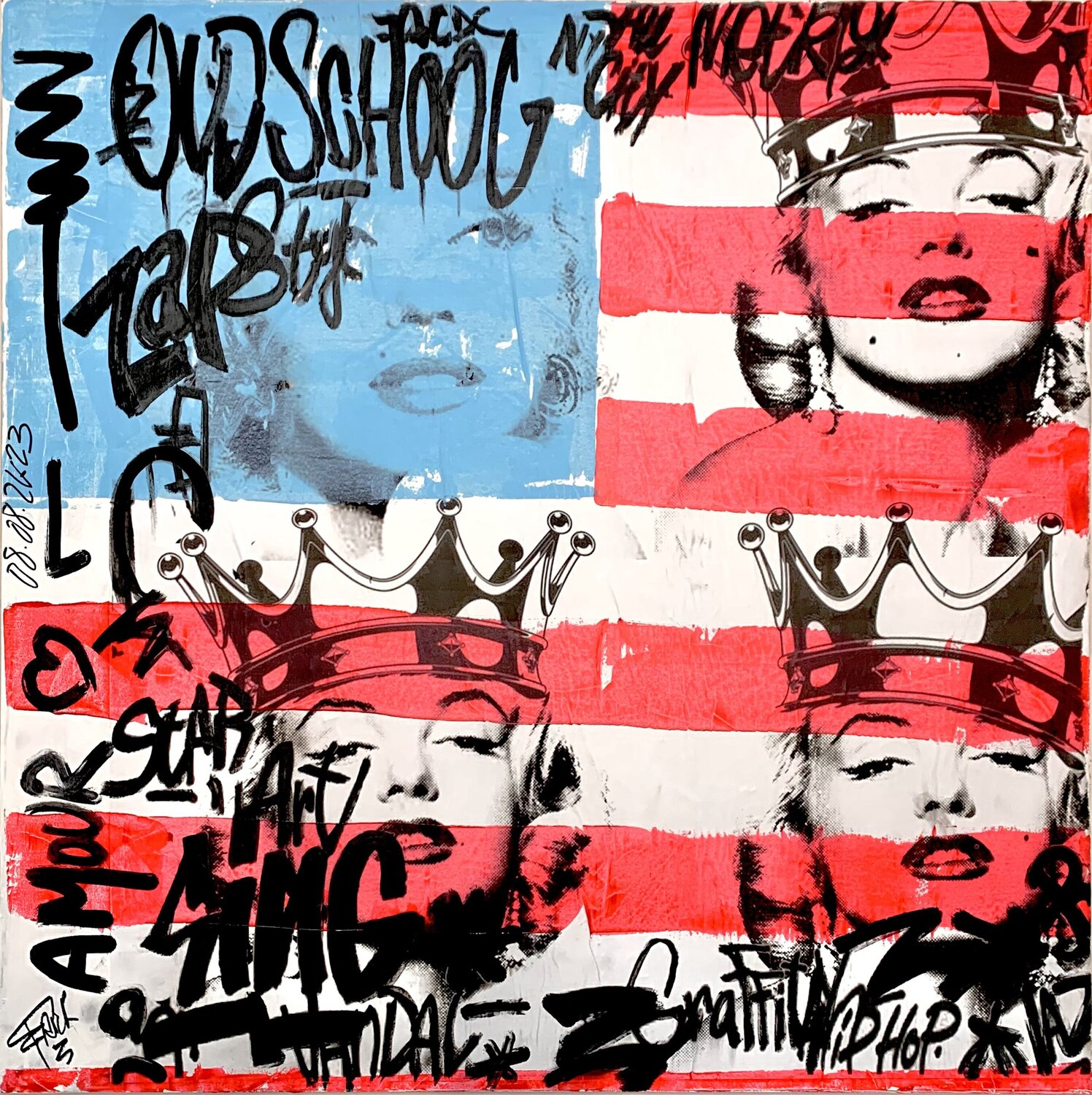 Marilyn crown by Erick Artik (2021) : Painting Acrylic, Felt on Canvas ...