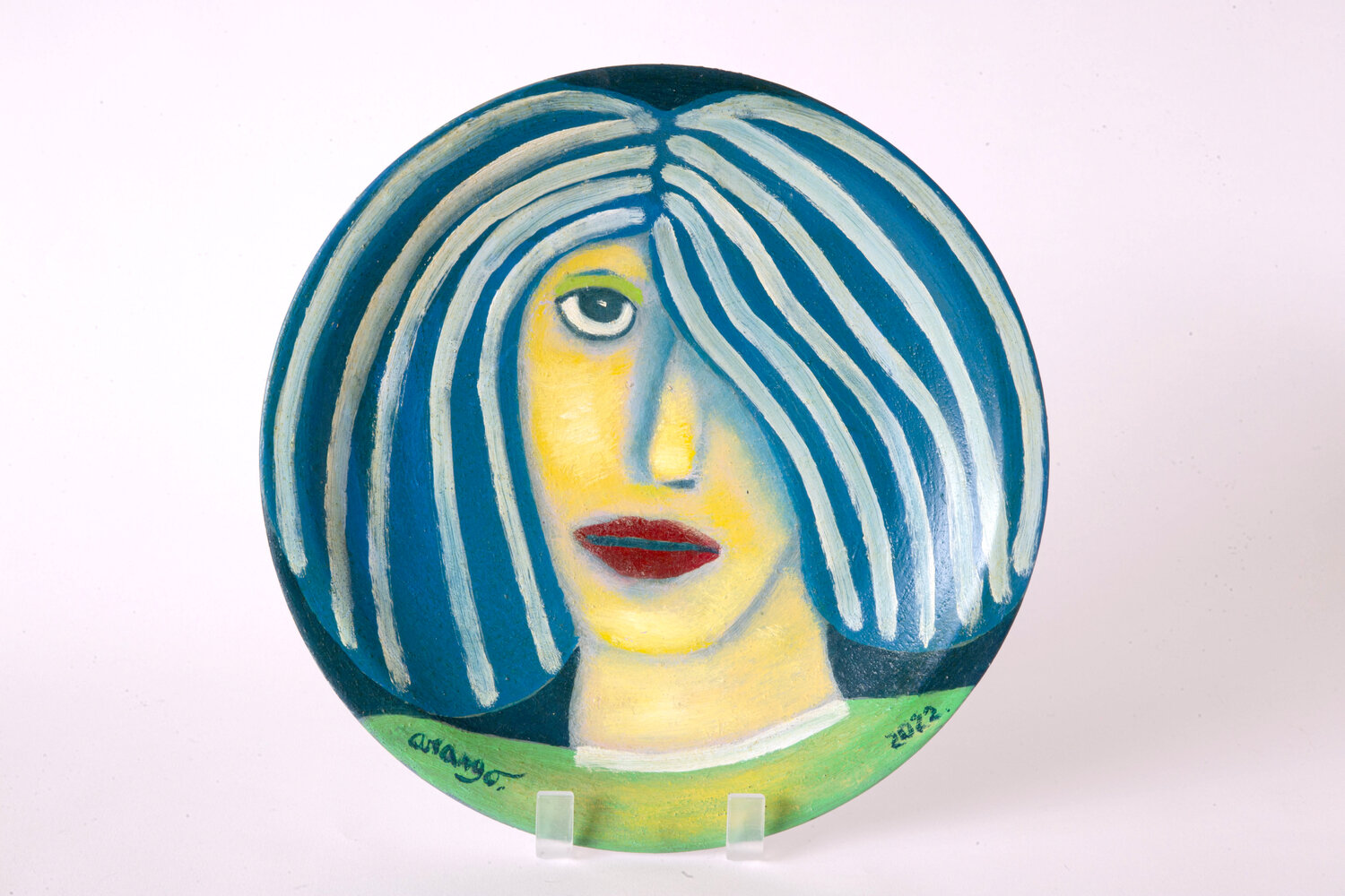 Blue hair woman de Alejandro Arango (2022) : Autres supports Huile ...