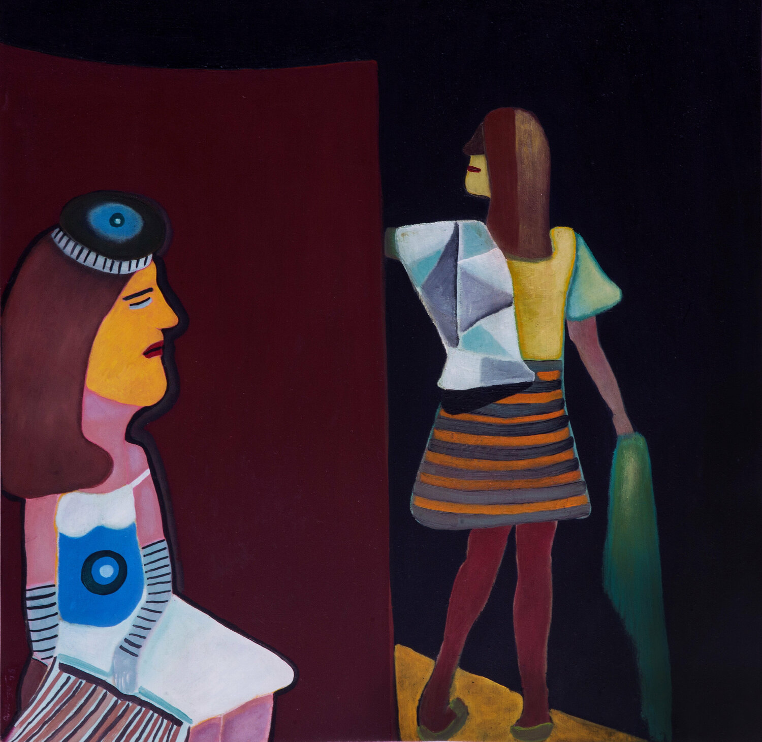 El Biombo \ The screen by Alejandro Arango (2005) : Painting Oil on ...