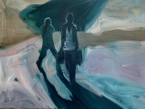 Into the shadow by Inge Dompas (2017) : Painting Oil on Linen - SINGULART