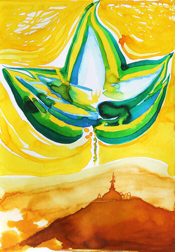 Khamar Shamballa by Arturo Prins (2022) : Work on Paper Watercolor on ...