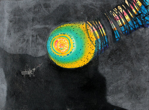 Giotto y el Cometa Halley by Arturo Prins (2009) : Drawing Pencil ...