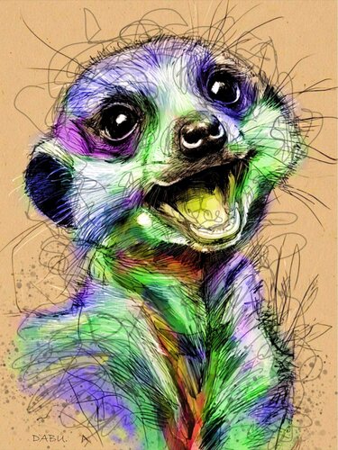 PETITE BELETTE de Daniel Burgraeve (2025) : Dessin Pastel, Crayon sur ...