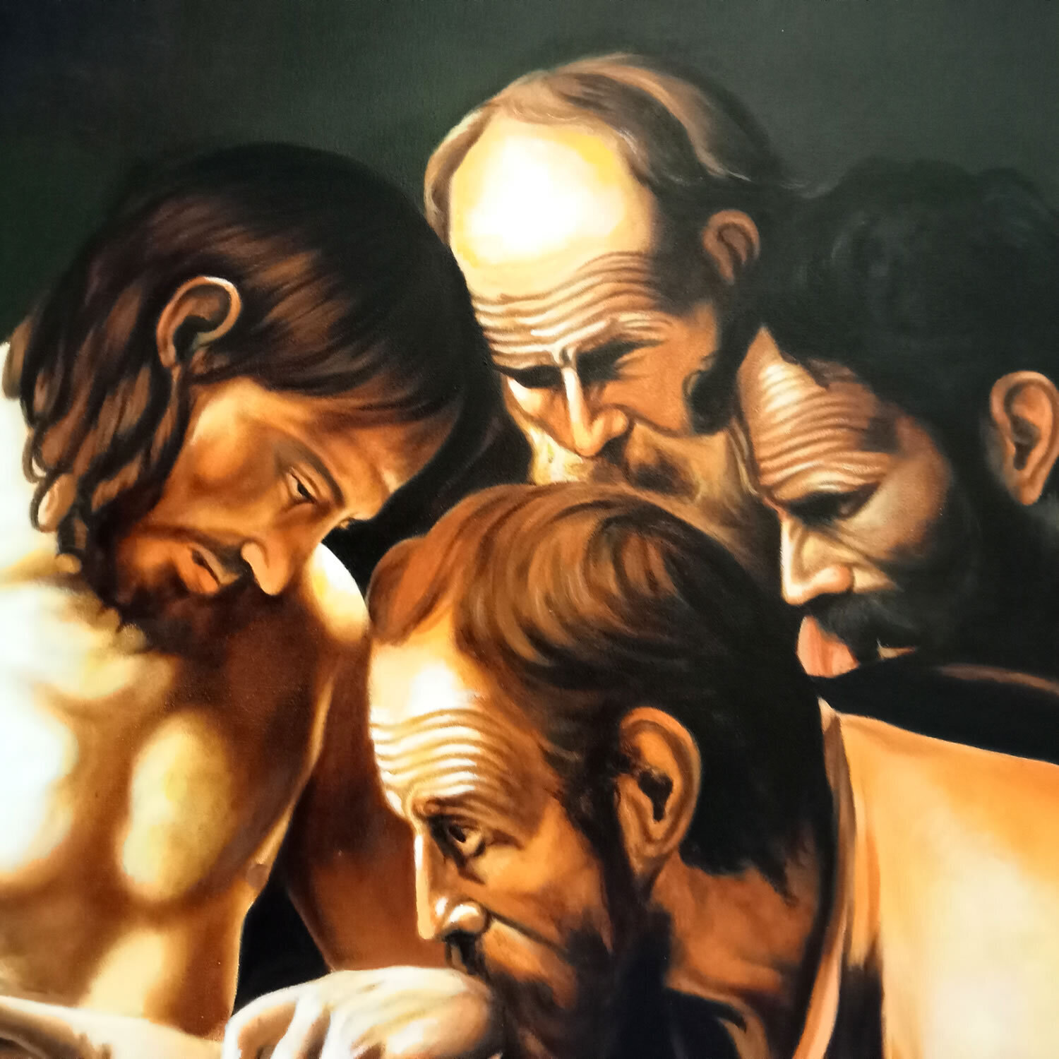 The Incredulity of Saint Thomas Caravaggio reproduction by Hector ...