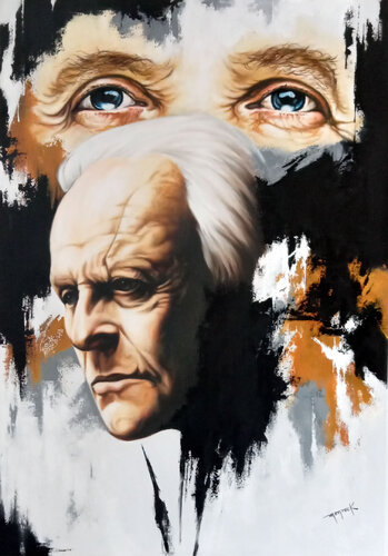 Anthony Hopkins By Hector Monroy by Hector Monroy (2024) : Painting Oil ...