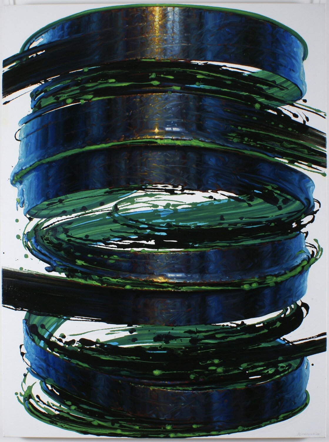 Green Oil by Arthur Djoroukhian (2018) : Painting Acrylic, Oil on ...