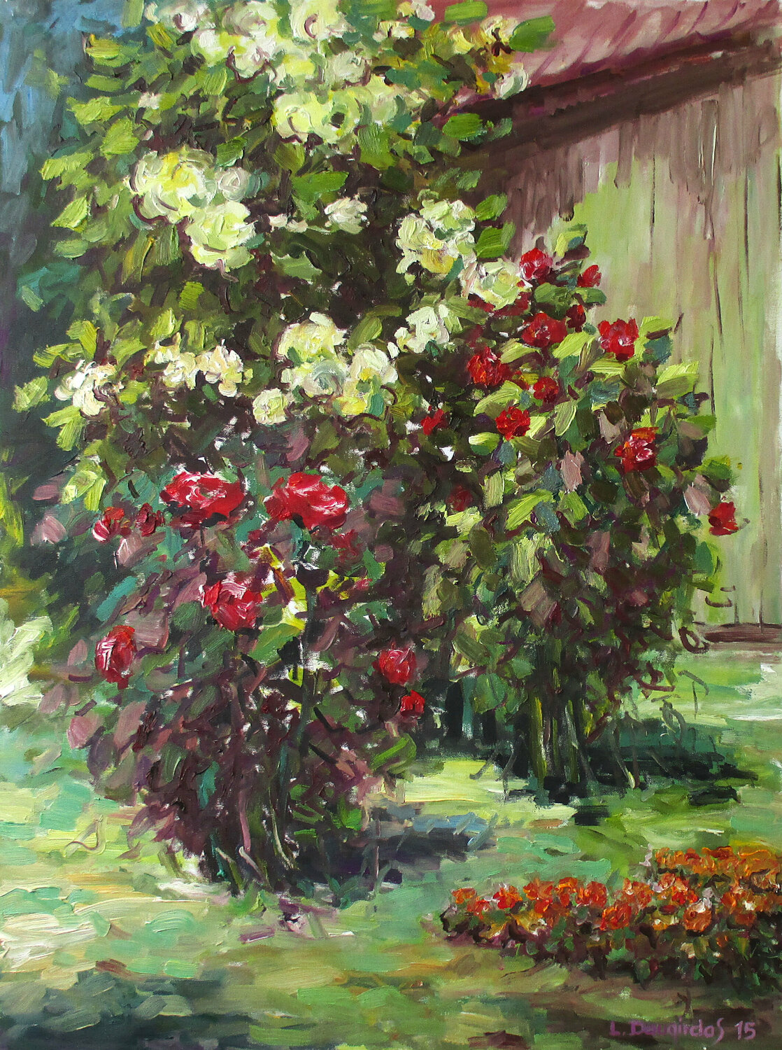 Rose Bush Painting