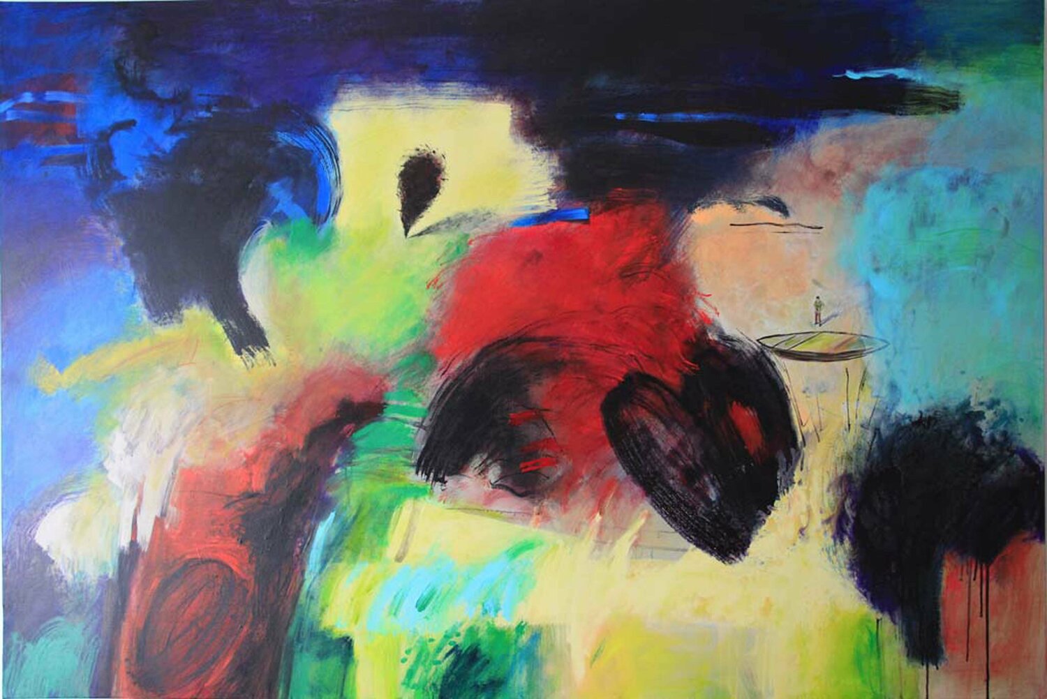 OBSERVANDO UN MOVIMIENTO de Óscar Vargas (2016): Pintura Acrílico en ...