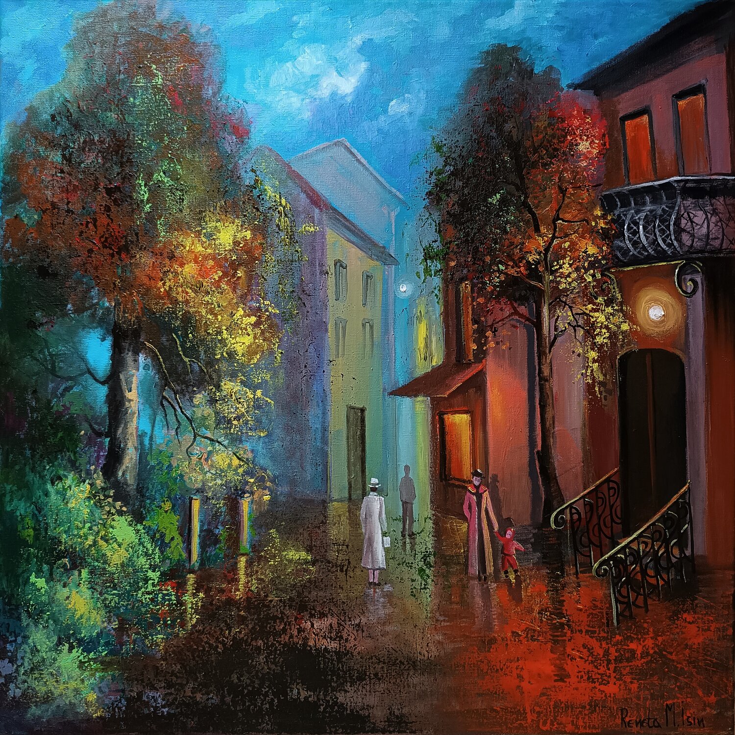 " Florence " - Old Town by Reneta Isin (2023) : Painting Oil on Canvas - Singulart