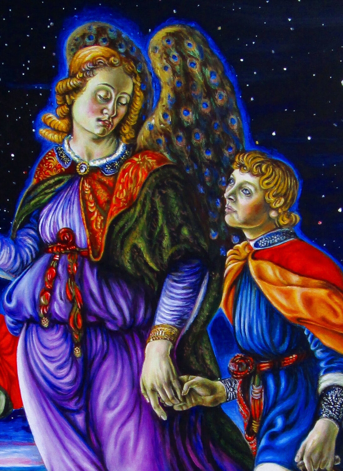 Les Trois Archanges avec Tobie by Aldehy (2026) : Painting Acrylic on ...