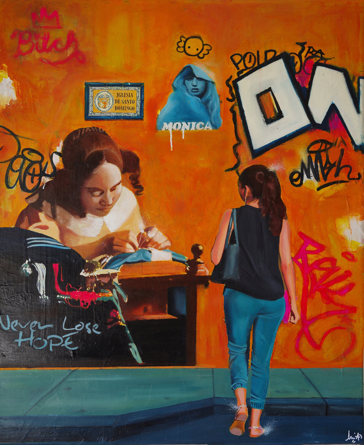 La jeune femme et la dentellière by Emilie Pannier (2023) : Painting Oil on Canvas - Singulart