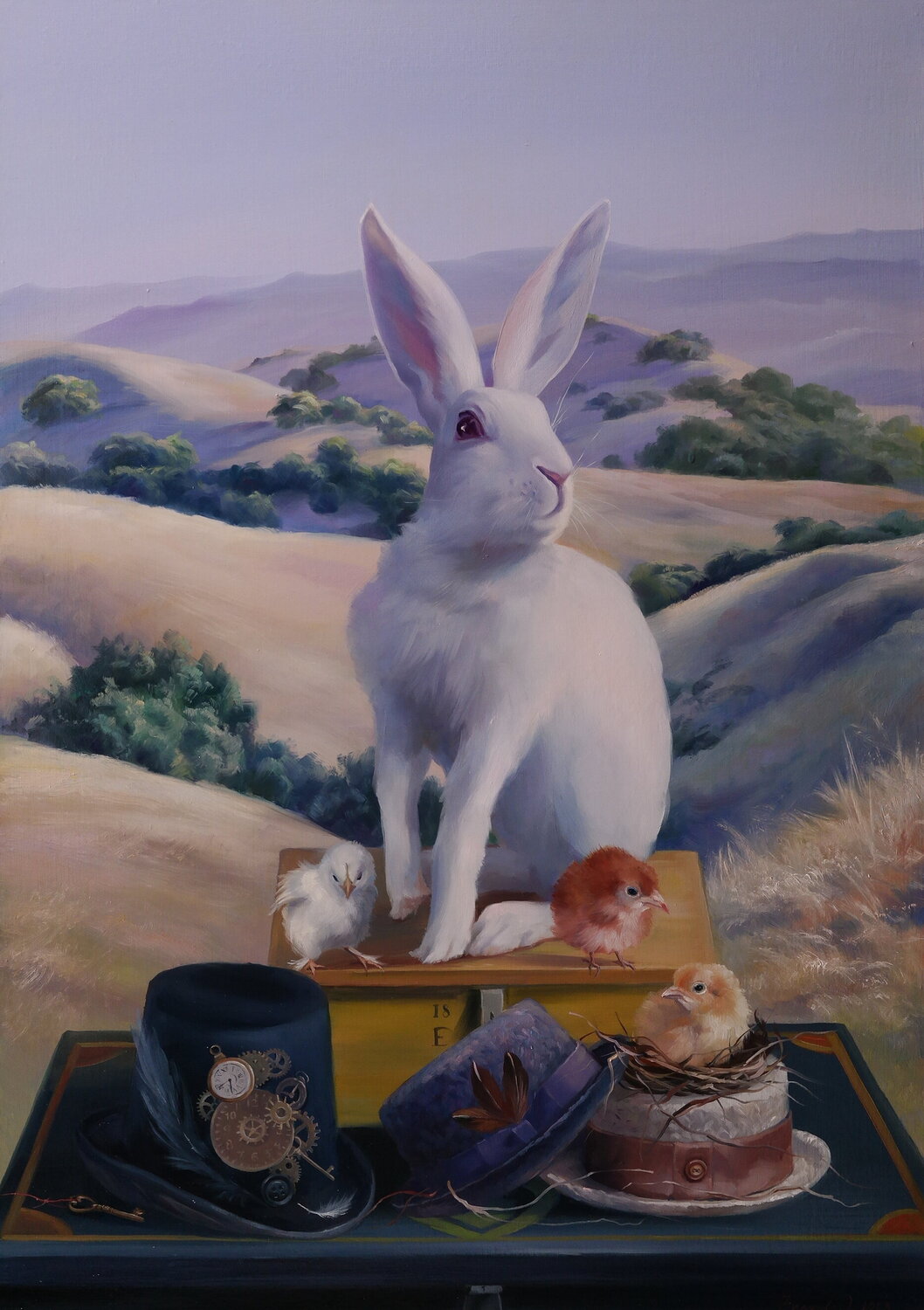White Rabbit Painting