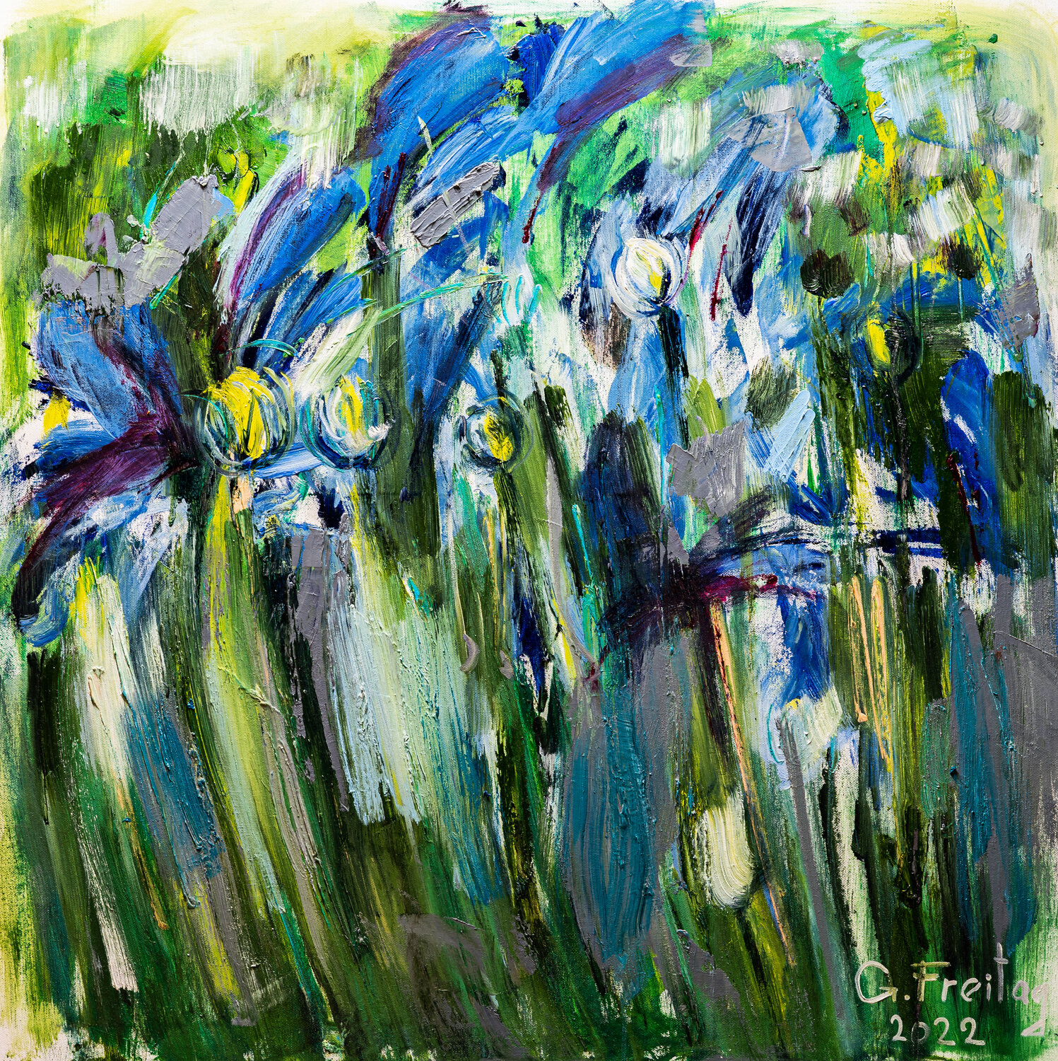 Iris by Gazmend Freitag (2022) : Painting Oil on Canvas - Singulart