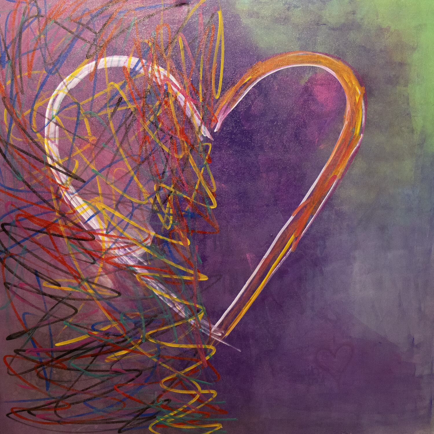 Heart-23 by Stephanie Dillon (2022) : Painting Acrylic, Pastel on ...