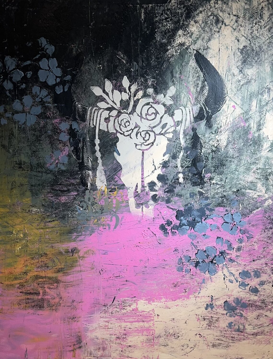 Bull #28 by Stephanie Dillon (2024) : Painting Acrylic, Graffiti on ...