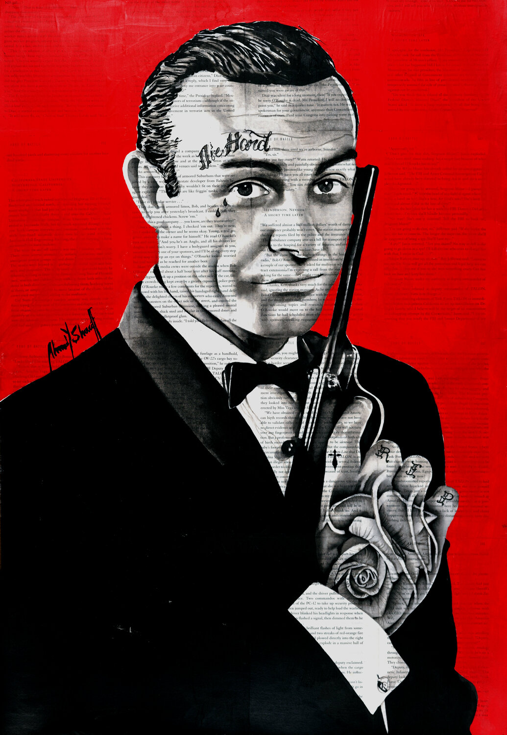 Die Hard Sean Connery by Ahmad Shariff (2020) : Drawing India Ink on ...