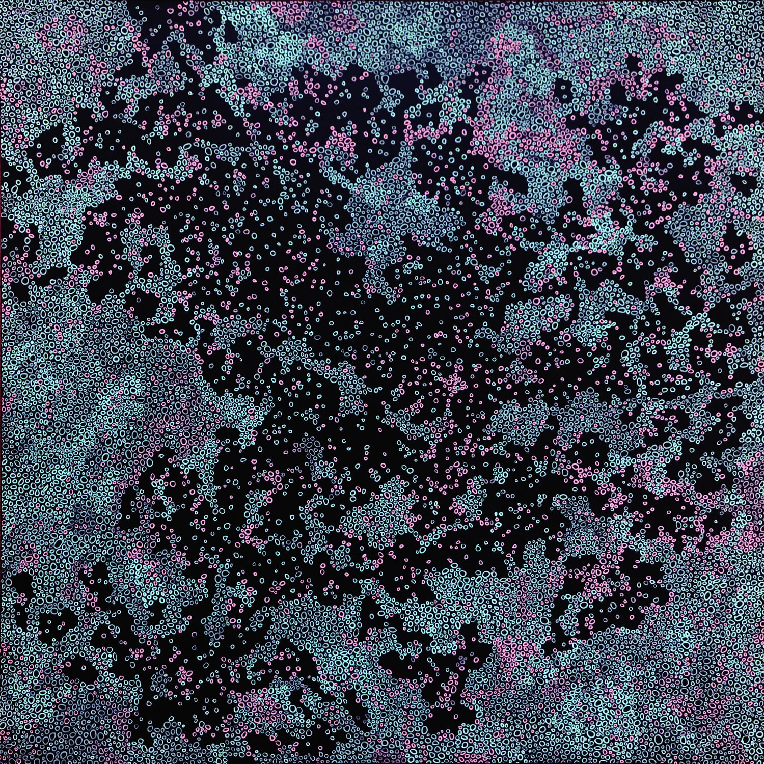 Midnight Confetti von Jennifer Bell (2019): Malerei Acryl auf Leinwand ...