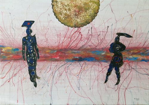 Dinamicità by Massimo Podestà (2016) : Painting Acrylic, Gilding on ...