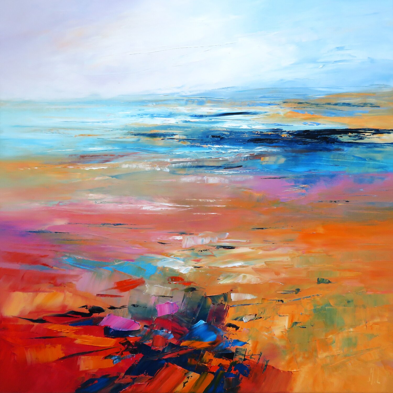 Bord de grève by Michaël Lefèvre (2023) : Painting Oil on Canvas ...