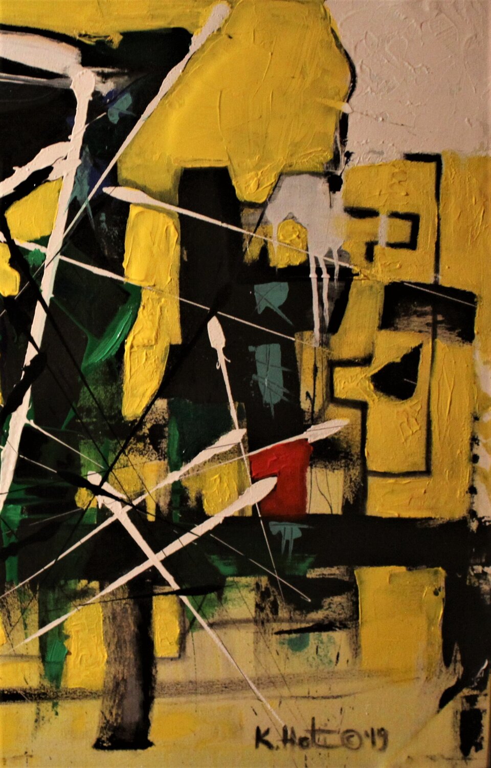 Between them by Kaltrina Hoti (2019) : Painting Acrylic, Oil on Canvas ...