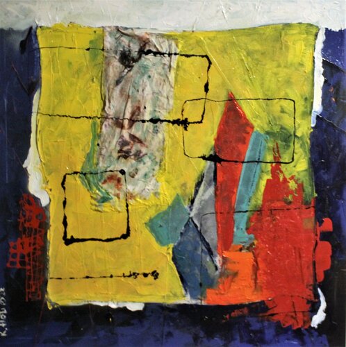 Between them by Kaltrina Hoti (2019) : Painting Acrylic, Oil on Canvas ...