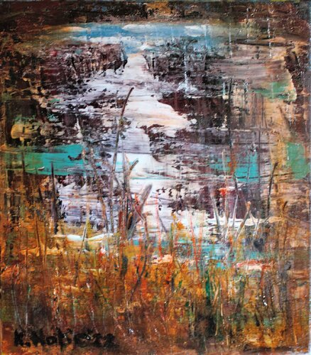 Between them by Kaltrina Hoti (2019) : Painting Acrylic, Oil on Canvas ...