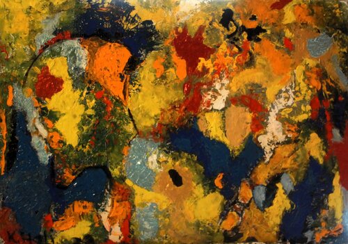 Between them by Kaltrina Hoti (2019) : Painting Acrylic, Oil on Canvas ...