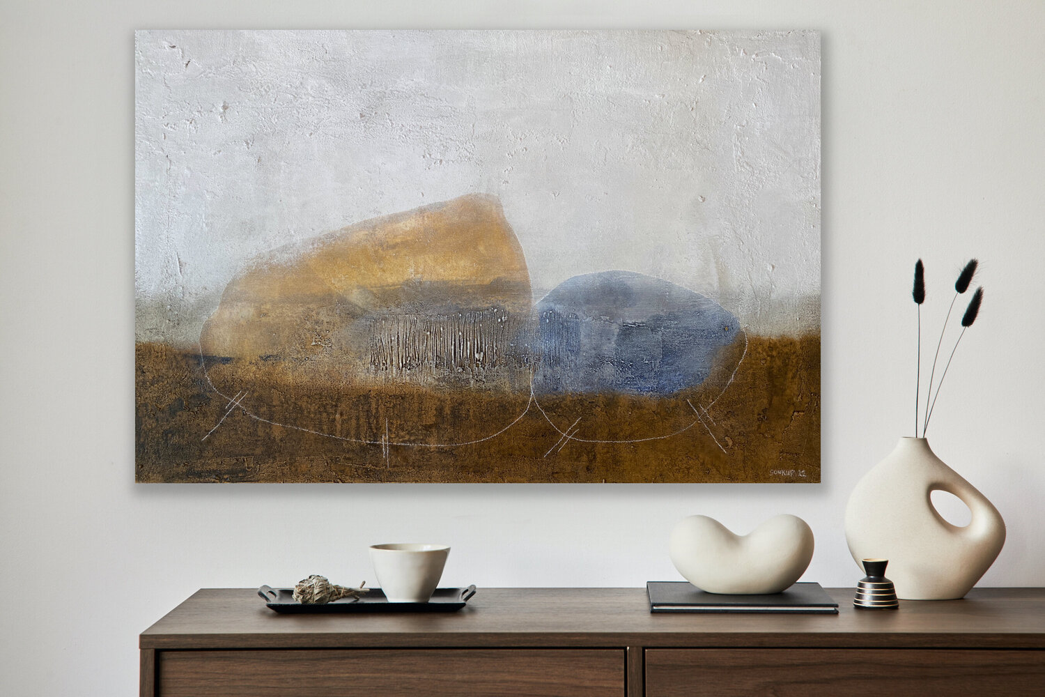 eodun by Daniel Soukup (2022) : Painting Acrylic, Sand on Canvas ...