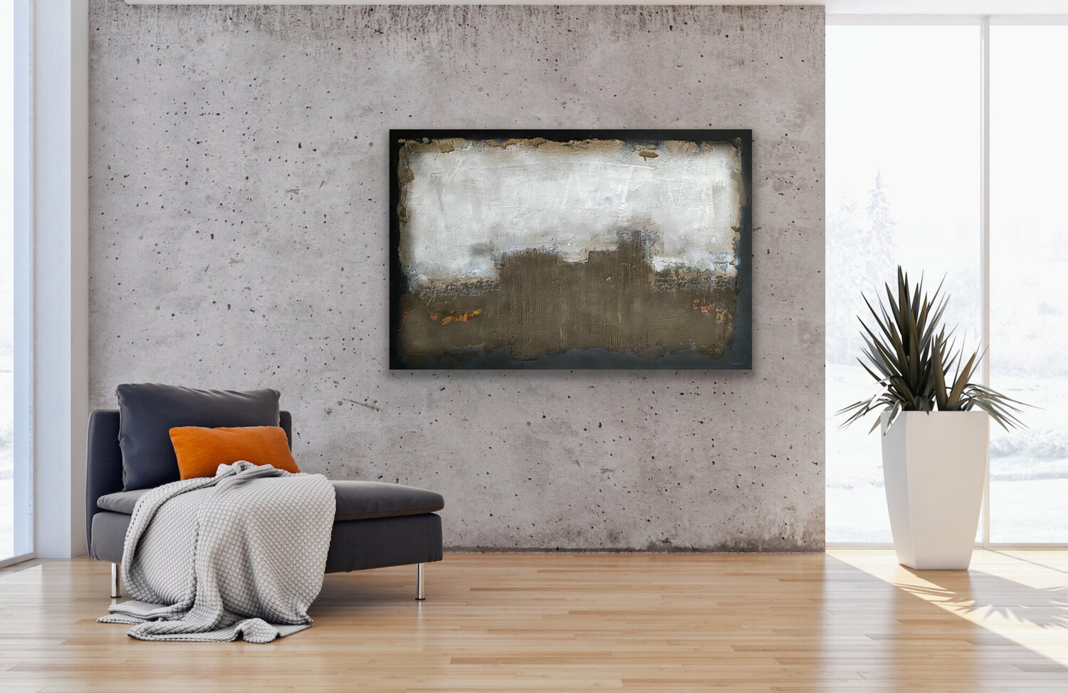 ais von Daniel Soukup (2020): Malerei Acryl, Sand auf Leinwand - Singulart